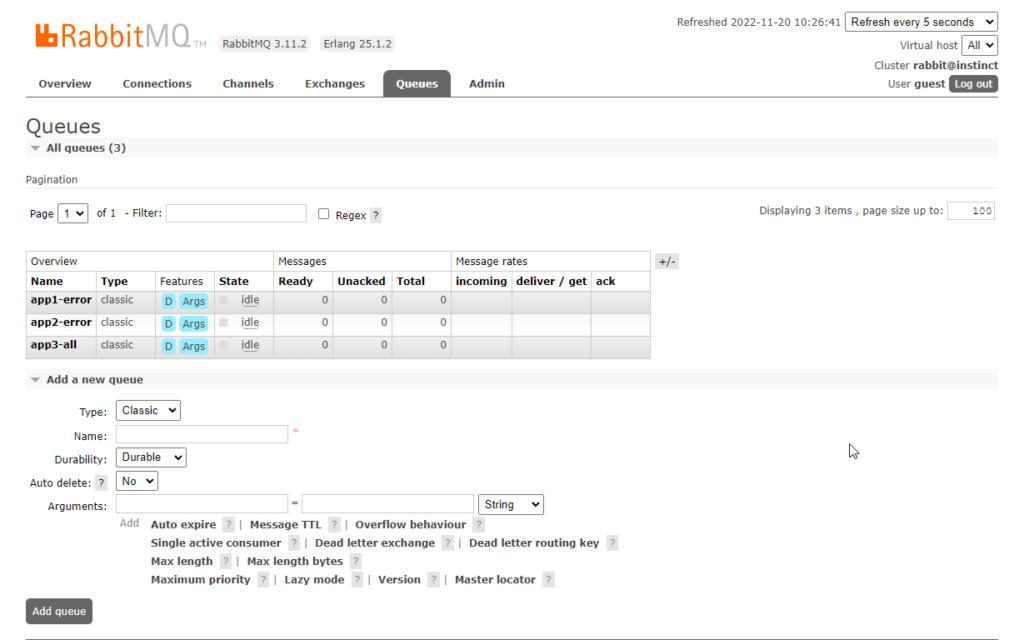 Streaming logs using RabbitMQ